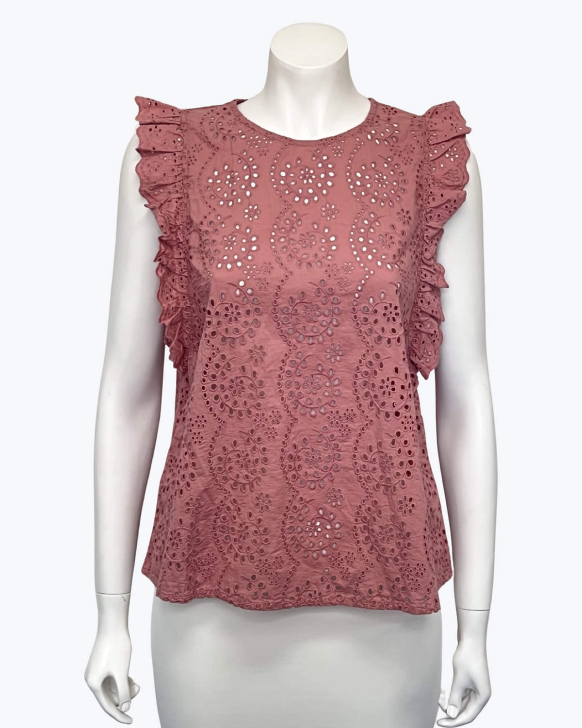 Decjuba Annika Broderie Top Size S | Red Door Store Australia