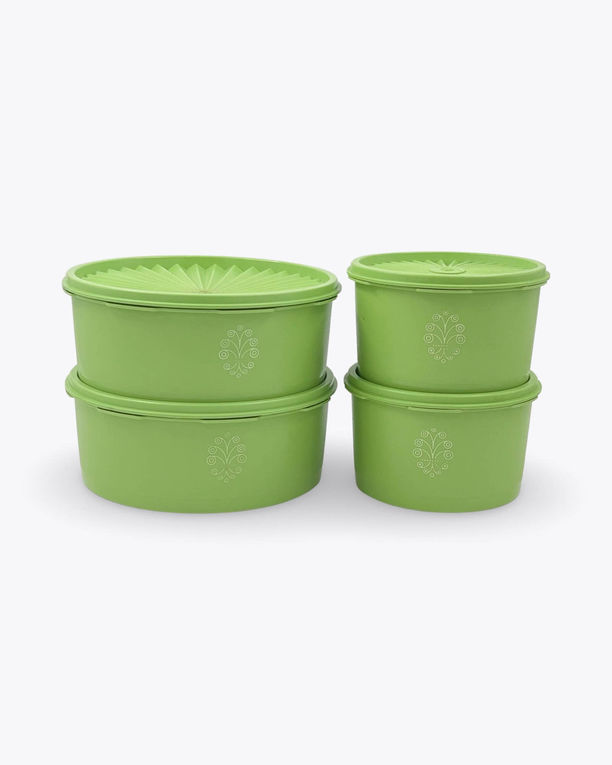 Vintage Tupperware Canisters Green Set of 4 | Red Door Store Australia
